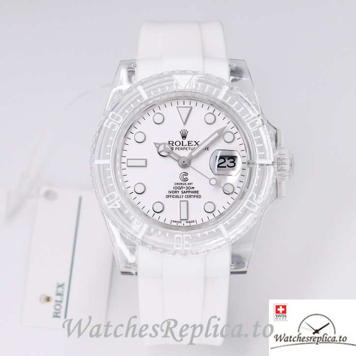 Swiss Rolex Submariner Replica Rubber strap 40MM PHANTOMLAB&ROLEX White Dial