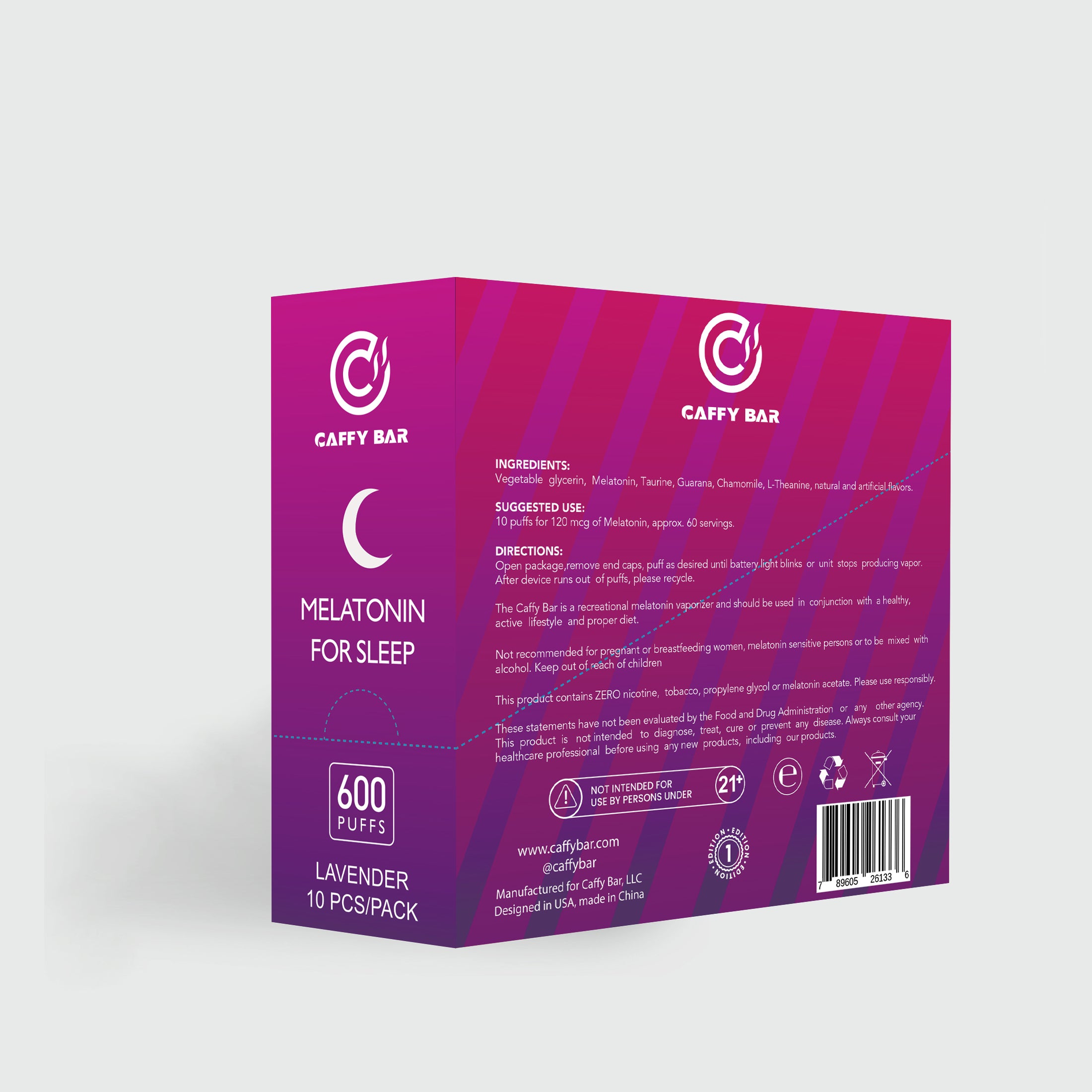 Relax and Unwind | Caffy Bar Melatonin diffuser | 600 inhalations