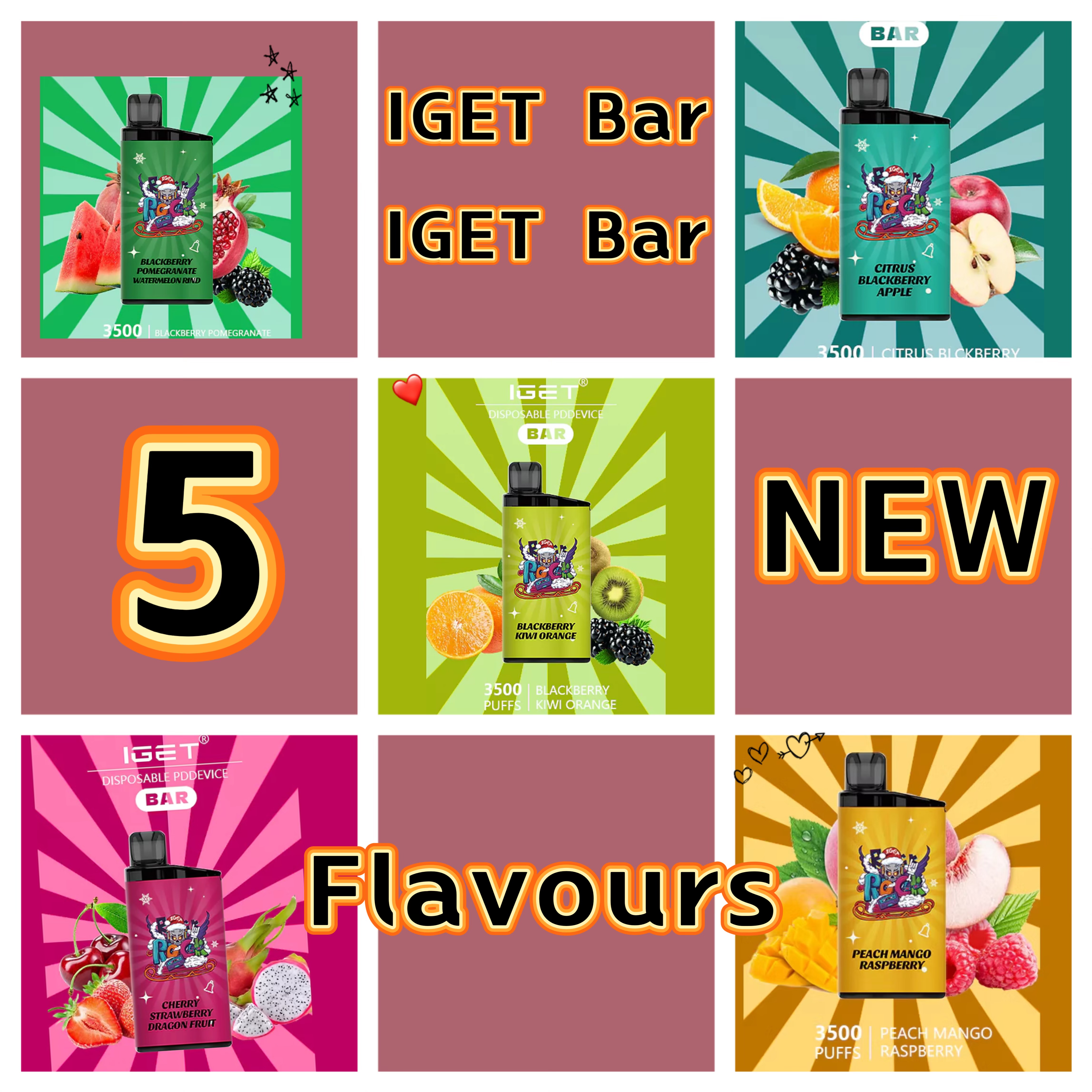 Buy IGET Bar With 3500 Puffs Disposable Vapes and Flavors Online in ...